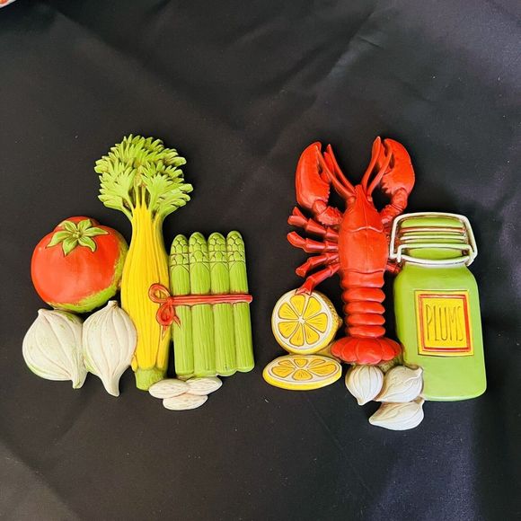 Homco | Accents | Vintage Homco Kitchen Wall Decor Food Lobster ...
